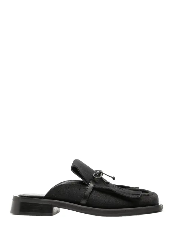 GIABORGHINI Gia/rhw Rosie Linen Mules - Black