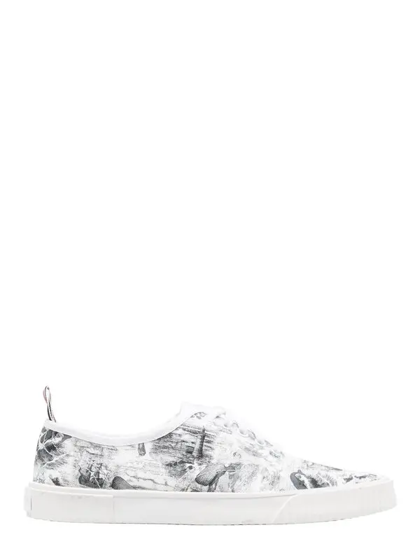 Thom Browne Heritage" Graphic Print Sneakers - Black
