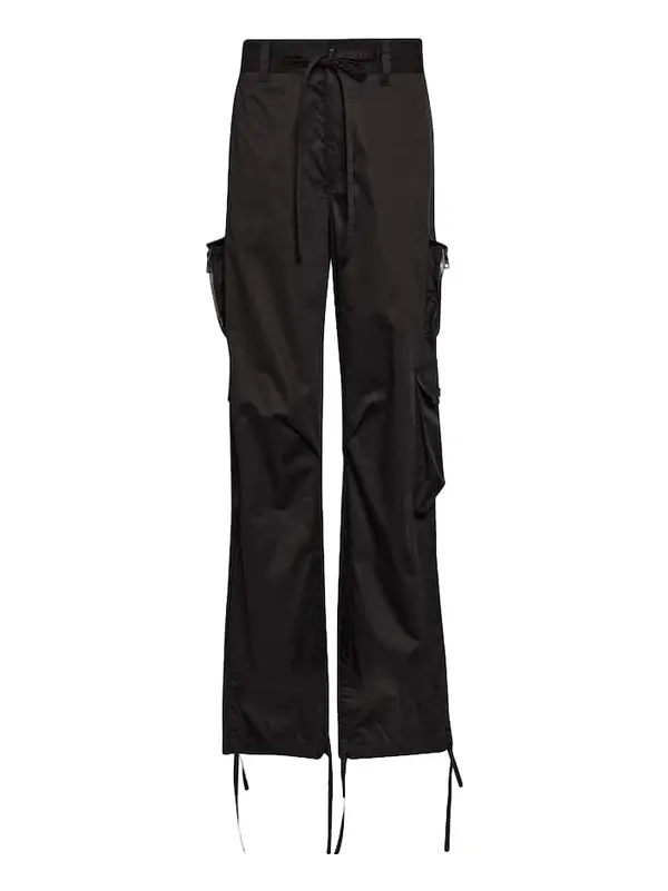 Dolce & Gabbana High-rise Straight Cotton Pants - Black