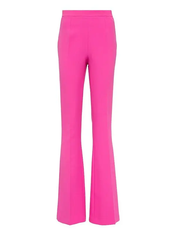 Safiyaa Alexa High-rise Flared Crêpe Trousers - Multicoloured