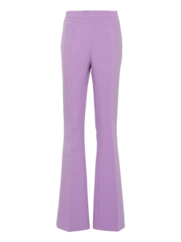 Safiyaa Alexa High-rise Flared Crêpe Trousers - Purple