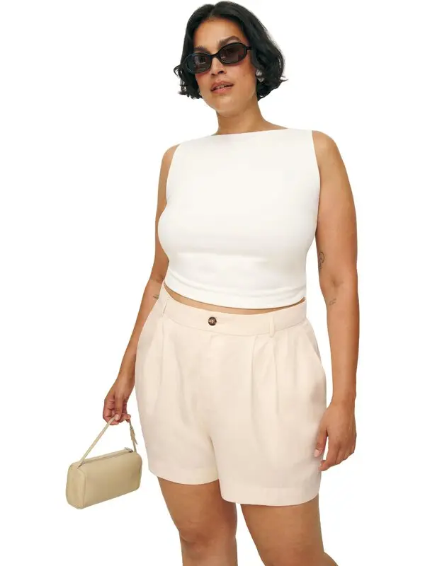 REFORMATION Mason Short Es - Ivory