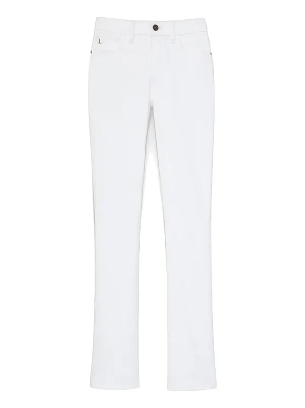 Lafayette 148 New York Denim Mid-rise Skinny Kick Flare Jeans - Washed Plaster