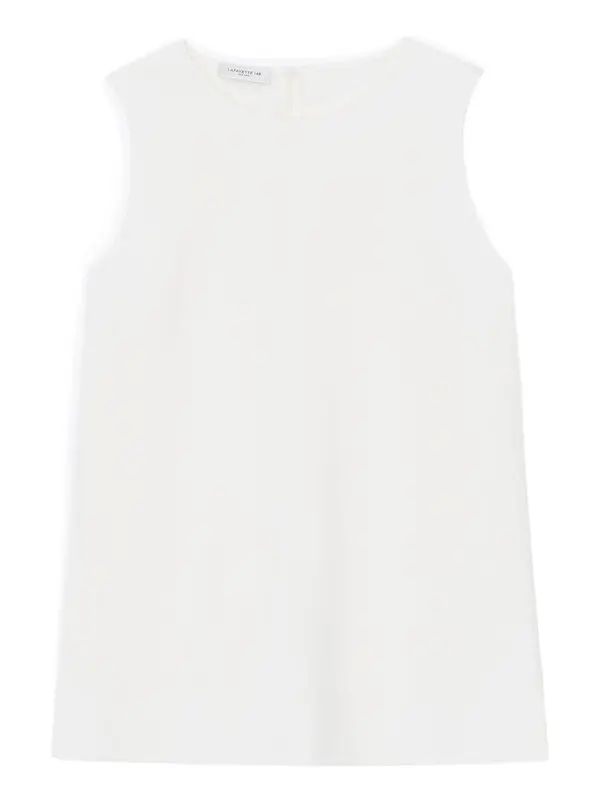 Lafayette 148 New York Sleeveless Silk Crepe De Chine Blouse - Cloud