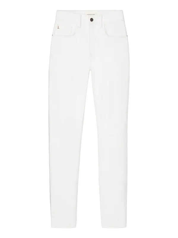 Lafayette 148 New York High-rise Straight-leg Ankle Jeans - Washed Plaster