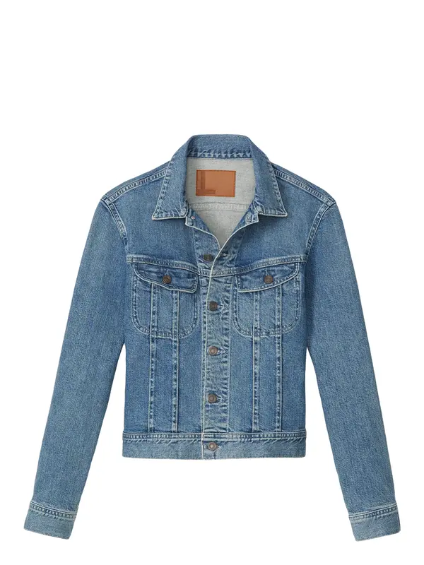 Lafayette 148 New York L148 Denim Jacket - Faded Skyline