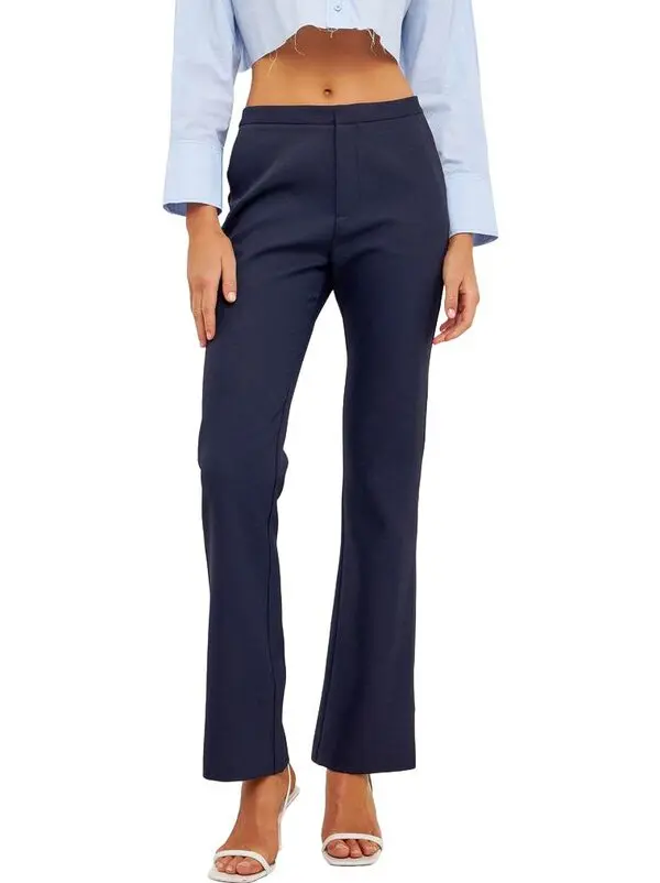 Endless Rose Slim Fit Trousers - Navy