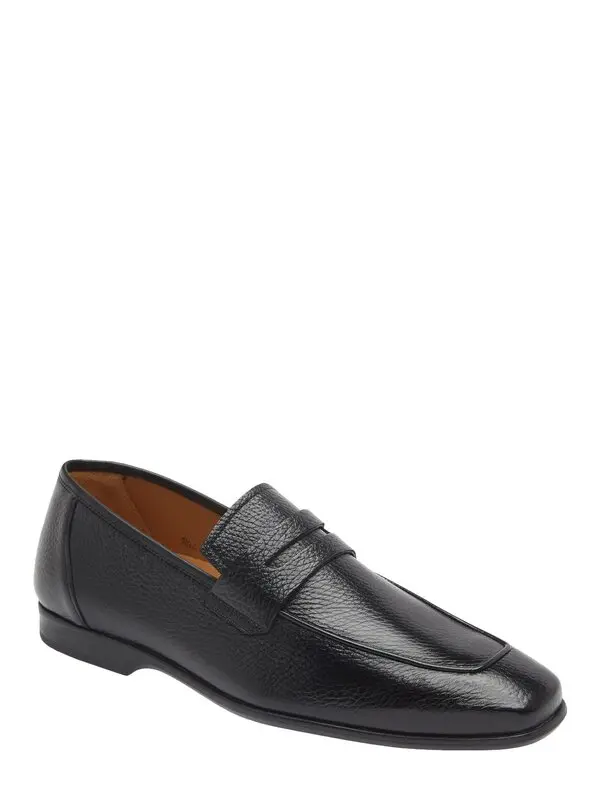 Mezlan Deerskin Penny Loafer - Black