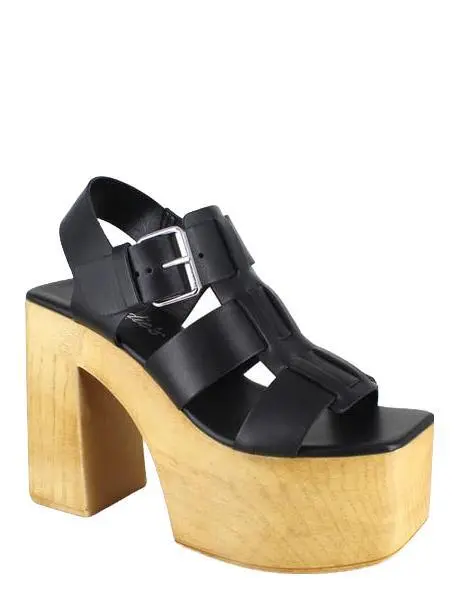 CANDIE'S Myra Slingback Platform Sandals - Black