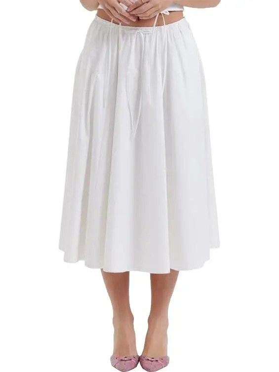 House Of Cb Cora Lace-up Skirt - White