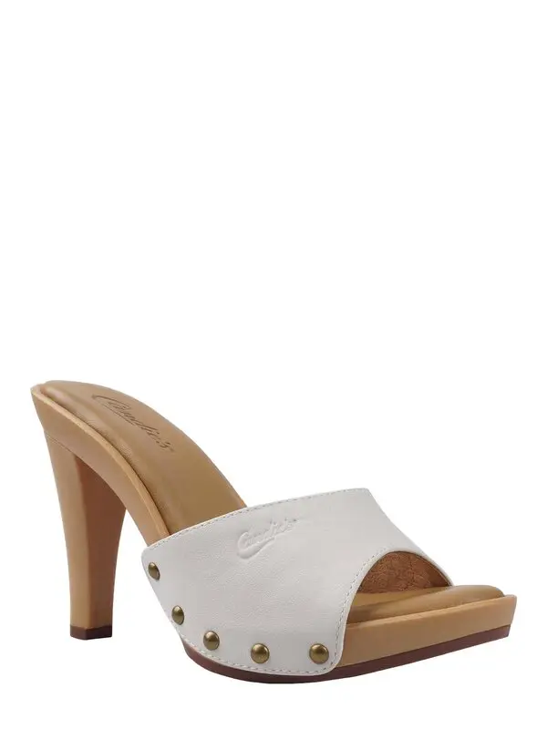 CANDIE'S Antonella Slide Sandal - Milk Leather