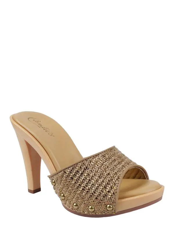 CANDIE'S Antonella Slide Sandal - Taupe Faux