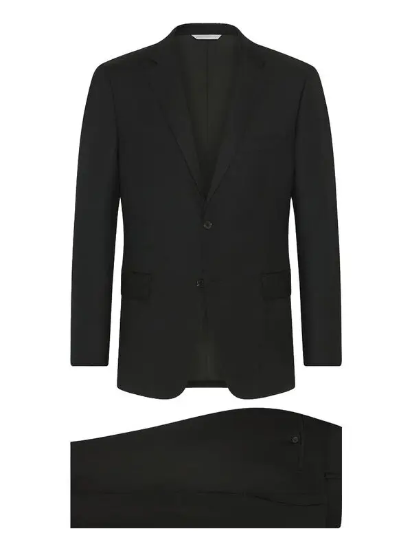 Samuelsohn Ice Super 130s Wool Suit - Black