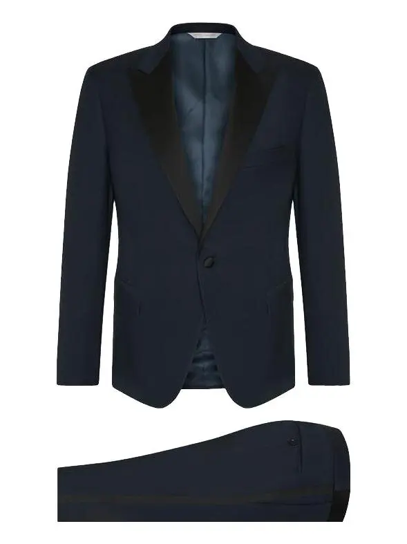 Samuelsohn Water Repellent Ice Wool Tuxedo - Navy