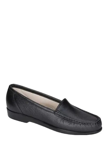 SAS Simplify Nubuck Leather Loafer - Black
