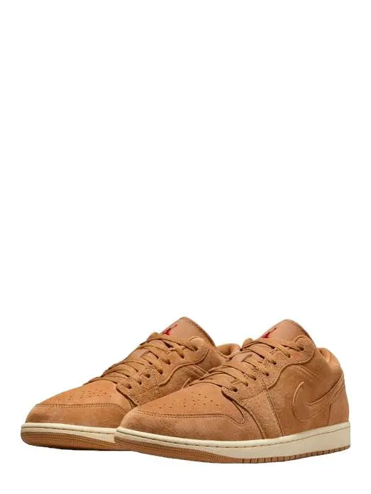 JORDAN Air 1 Low Se Basketball Sneakers - Flax/varsity Red