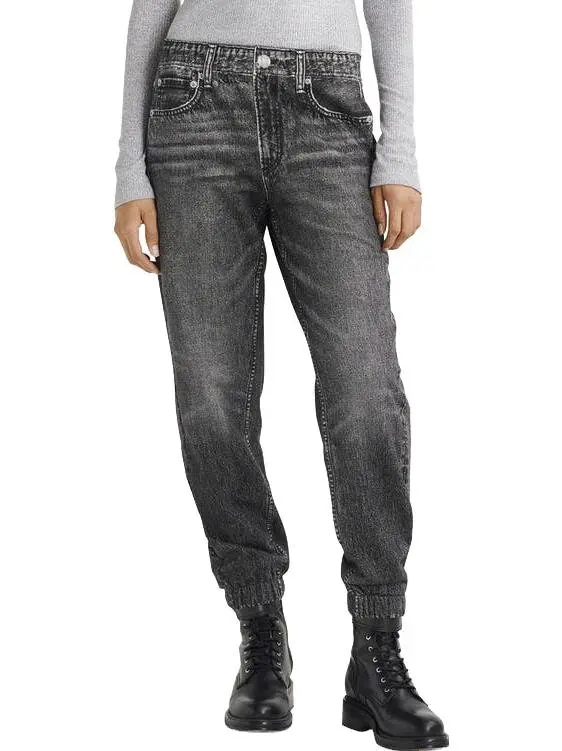 Rag & Bone Cotton Terry Jogger Sweatpants - Black Magic