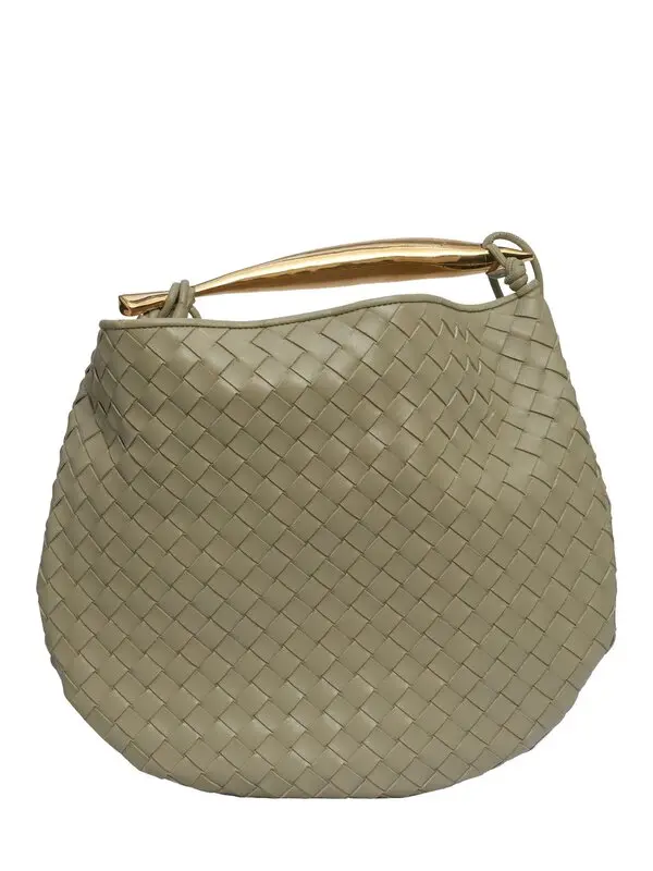 Bottega Veneta Sardine Intrecciato Leather Top Handle Bag - 2929 Travertine-muse Bra