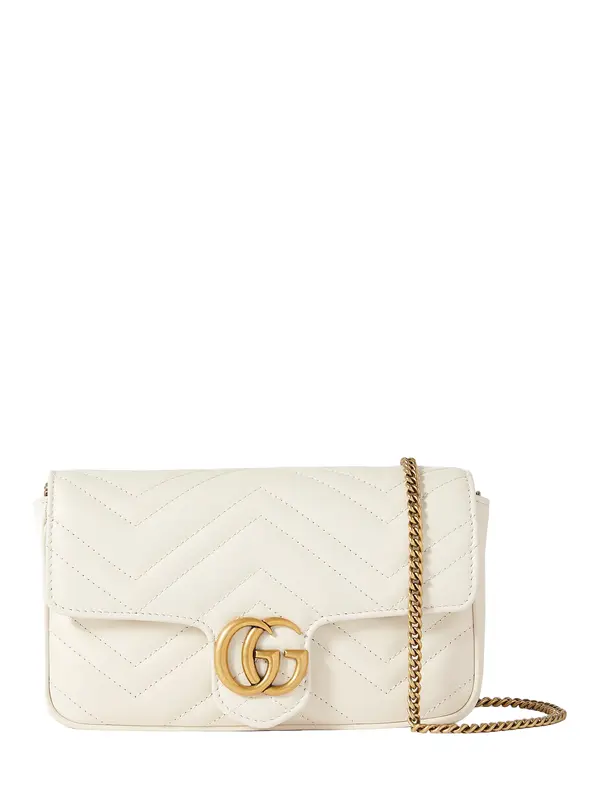 Gucci Gg Marmont 2.0 Matelassé Leather Shoulder Bag - White