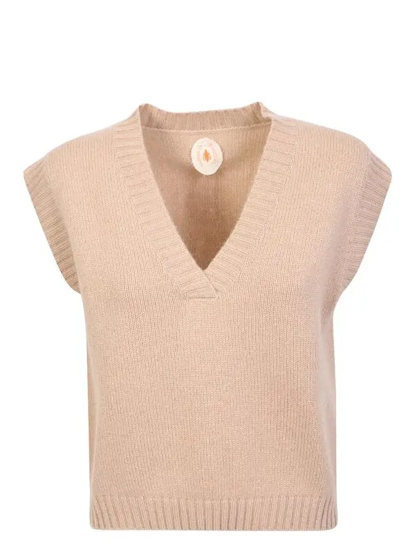 JARDINS DES ORANGERS Cashmere Vest - Beige