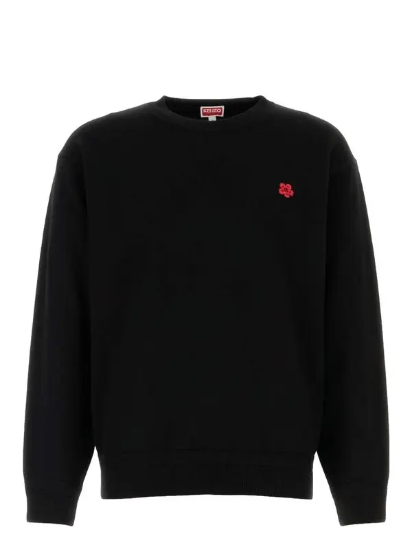 Kenzo Sweater With Boke Flower Motif - Black