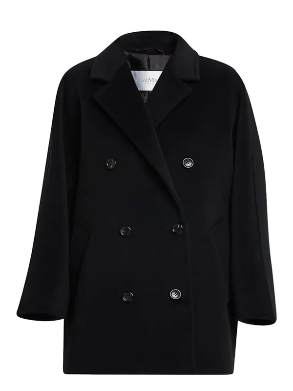 Max Mara Rebus Wool Short Coat - Black
