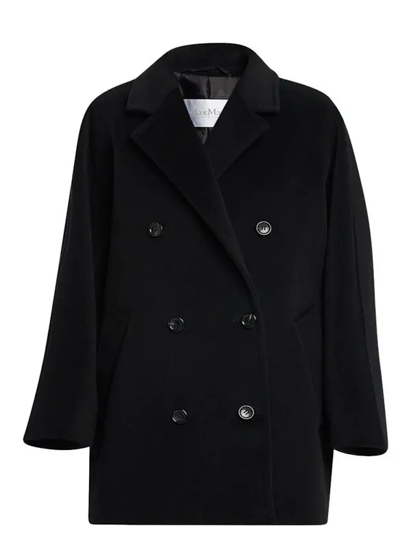 Max Mara Rebus Wool Short Coat - Black