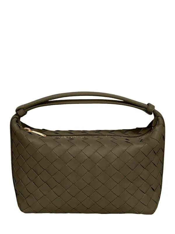 Bottega Veneta Mini Wallace Top Handle Bag - Kaki