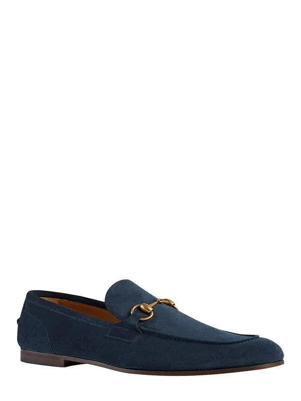 Gucci Jordaan Suede Loafers - Navy