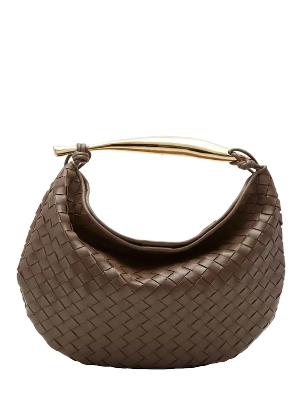 Bottega Veneta Medium Sardine Top Handle Bag - Taupe Grey-m Brass