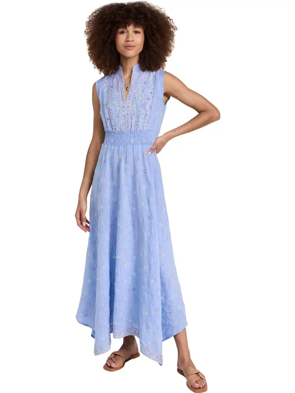 Temptation Positano Giugno Long Dress - Greco Blue