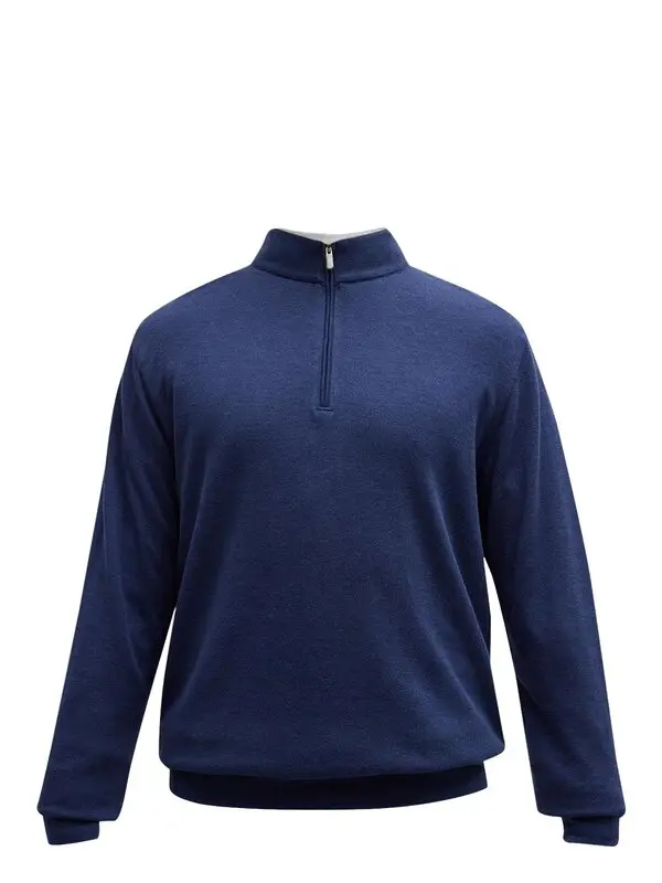 Peter Millar Crown Comfort Quarter-zip Pullover - Navy