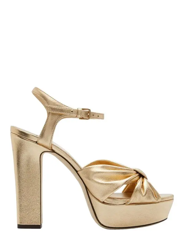 JIMMY CHOO Heloise Platform Sandals - Gold