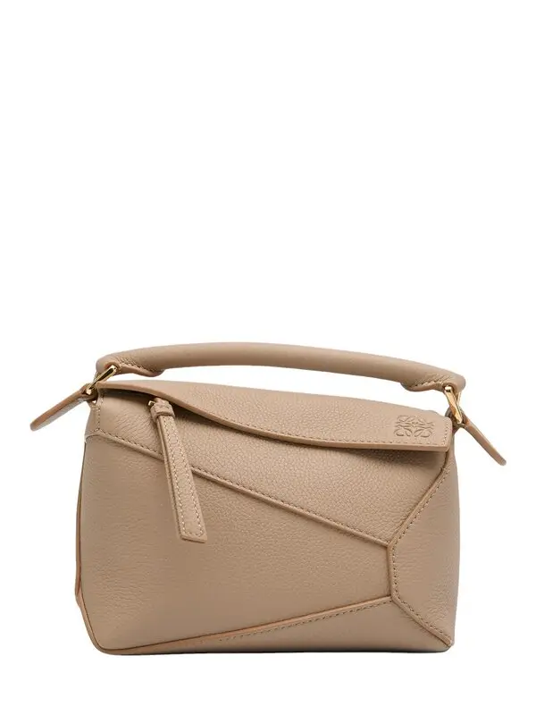 Loewe Puzzle Edge Mini Top-handle Bag - Sand