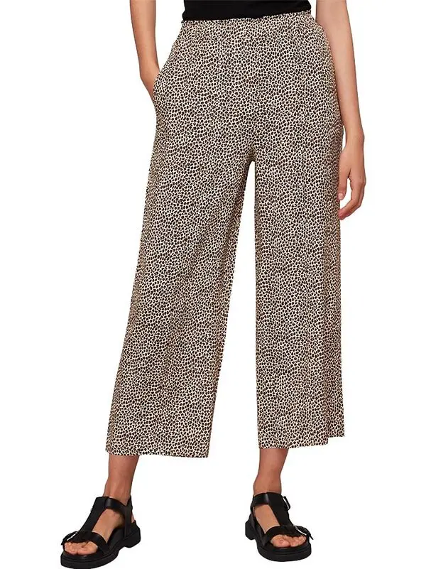 Whistles Dashed Wide Leg Pants - Leopard Print