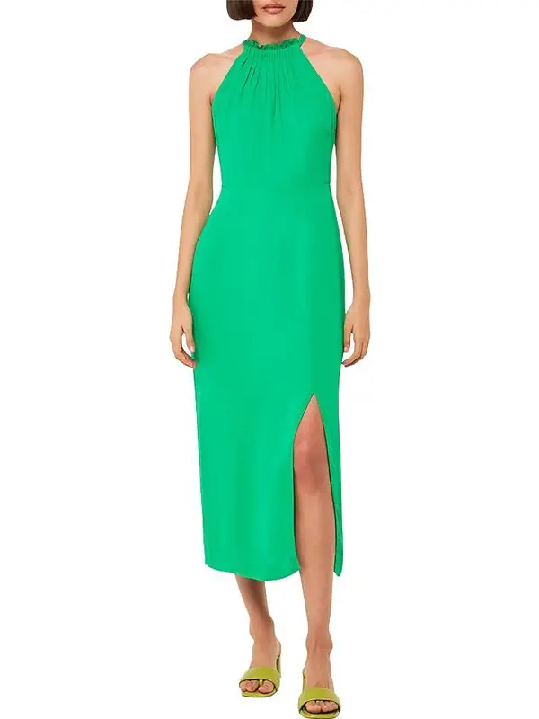 Whistles Halter Neck Midi Dress - Green