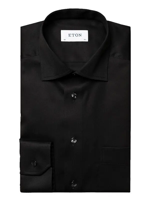 Eton Classic Twill Dress Shirt - Black