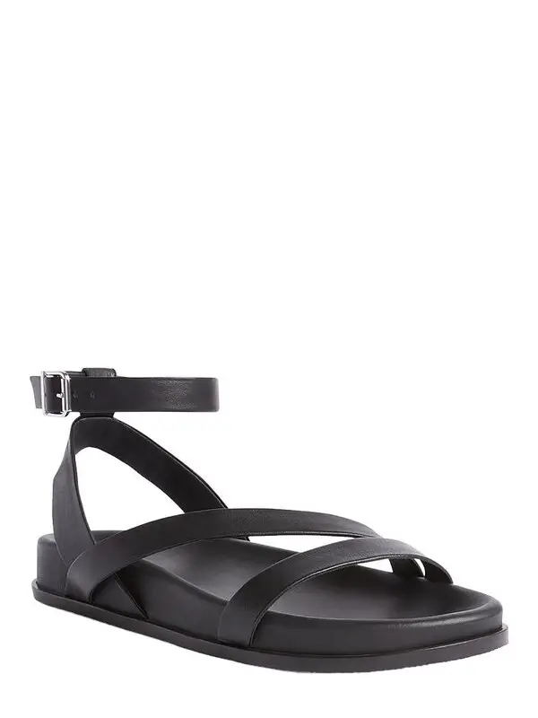 Whistles Gaia Asymmetric Strappy Sandals - Black