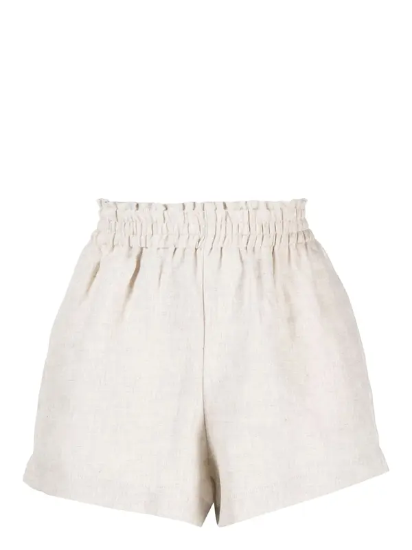 REFORMATION Mila Linen Shorts - Neutrals