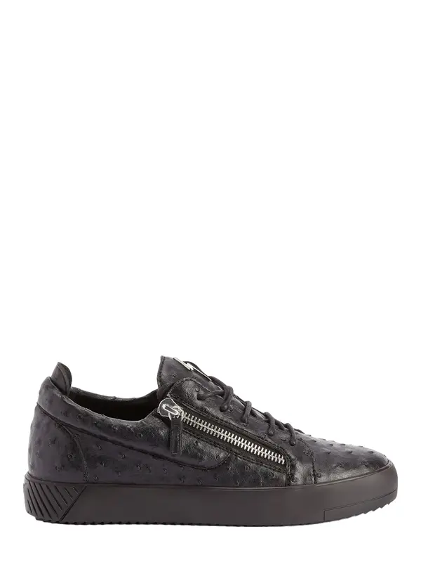 GIUSEPPE ZANOTTI Frankie Double-zip Low-top Sneakers - Black