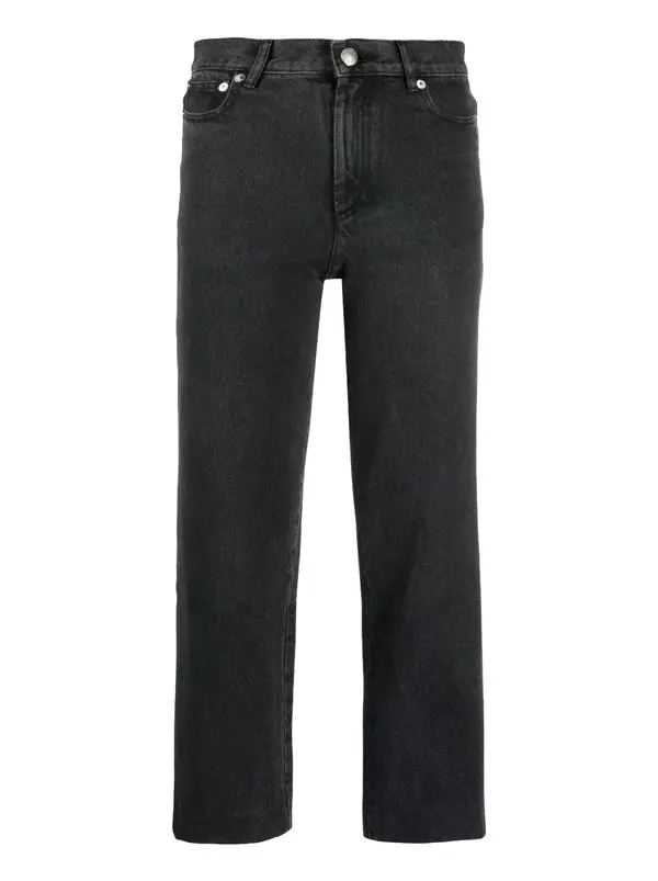 A.p.c. Mid-rise Cropped Jeans - Black