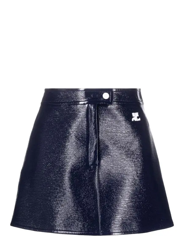 COURREGES Logo-patch Skirt - Blue