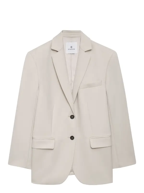 ANINE BING Quinn Single-breasted Blazer - Neutrals