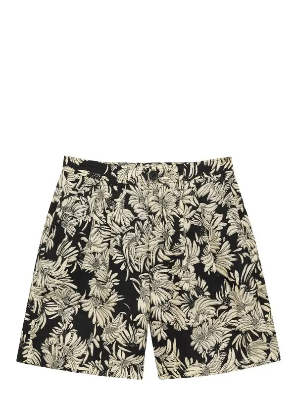 ANINE BING Carrie Floral-print Shorts - Black