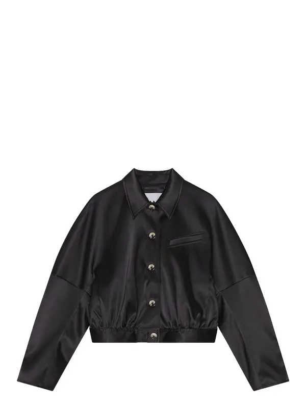 GANNI Long-sleeve Bomber Jacket - Black