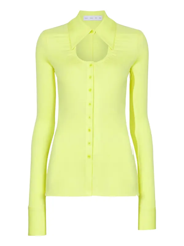 Proenza Schouler White Label Cut-out Shirt - Green