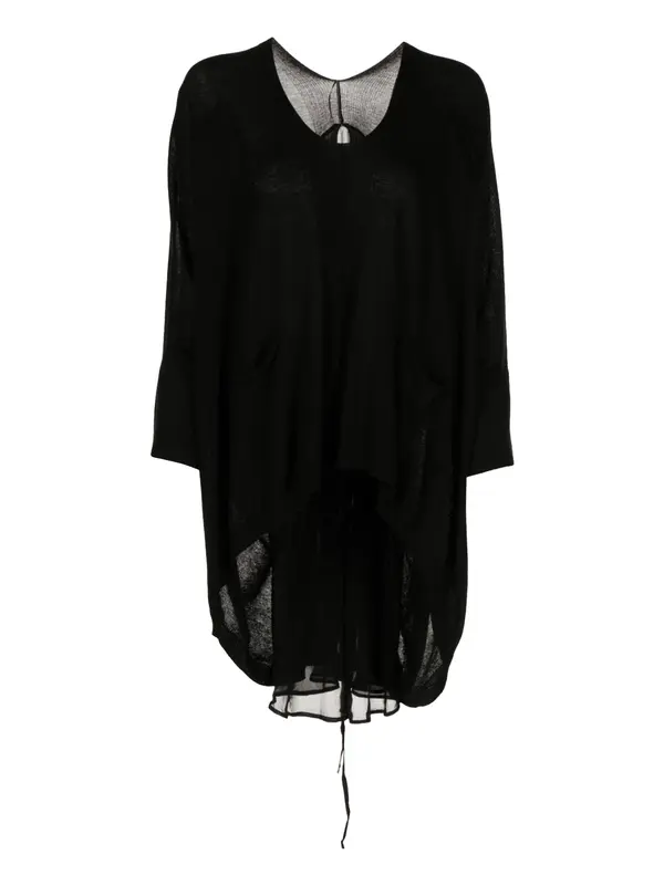 Masnada Semi-sheer Tunic - Black