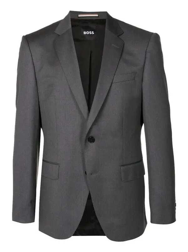 BOSS Single-breasted Fitted Blazer - Grey