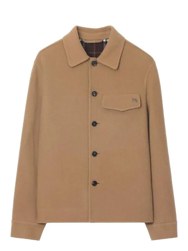 Burberry Wool Overshirt - Camel/treacle Brown