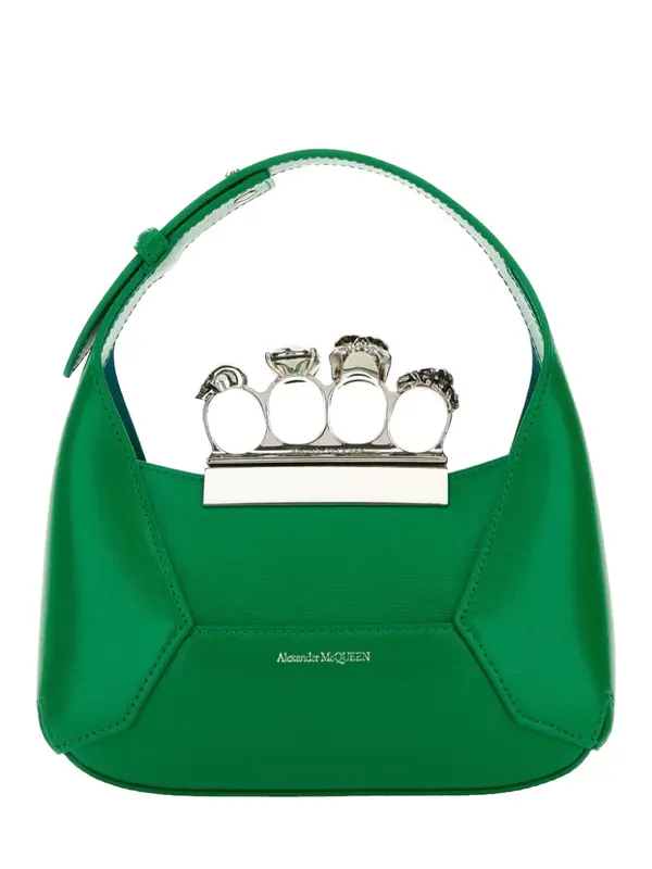 Alexander McQueen The Jewelled Hobo Mini Bag - Green